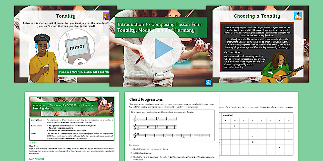 Introduction to Composing for GCSE Music: Lesson 4 Lesson Pack