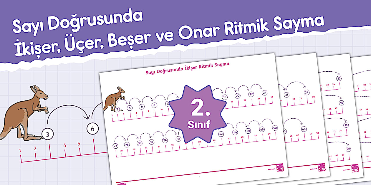 Sayı Doğrusunda İkişer, Üçer, Beşer ve Onar Ritmik Sayma