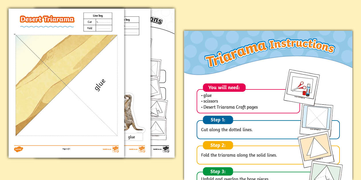 Desert Triarama Craft - Twinkl South Africa (Teacher-Made)