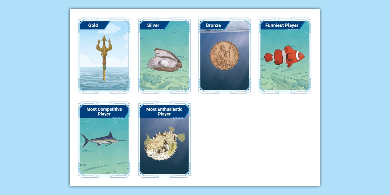 ESL Underwater World Awards Cards (teacher made) - Twinkl