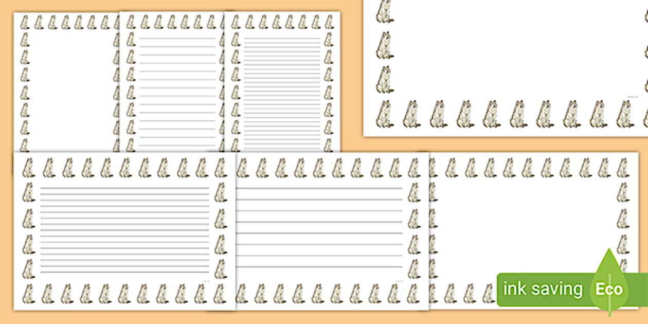 KS2 Wolf Page Border (Teacher-Made) - Twinkl