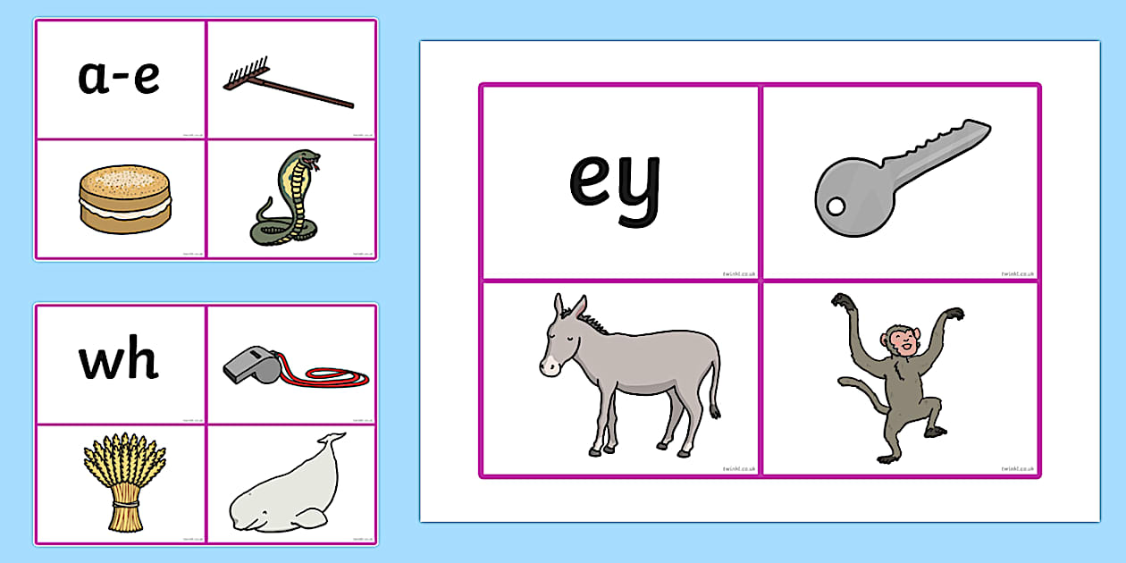 Editable Phase 5 Phoneme And Picture Matching Cards - Twinkl
