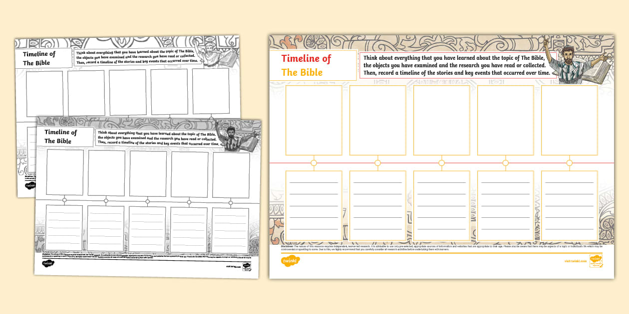 Bible Timeline Worksheet - Twinkl Religion - Twinkl