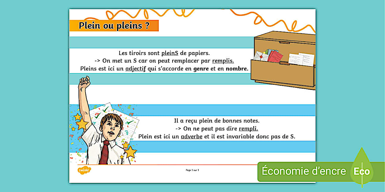 Plein ou pleins ? (Teacher-Made) - Twinkl