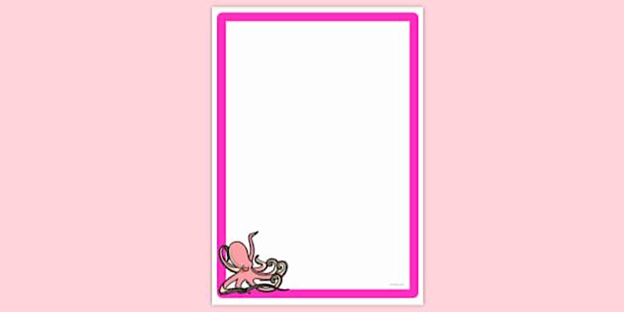 Giant Pacific Octopus Page Border