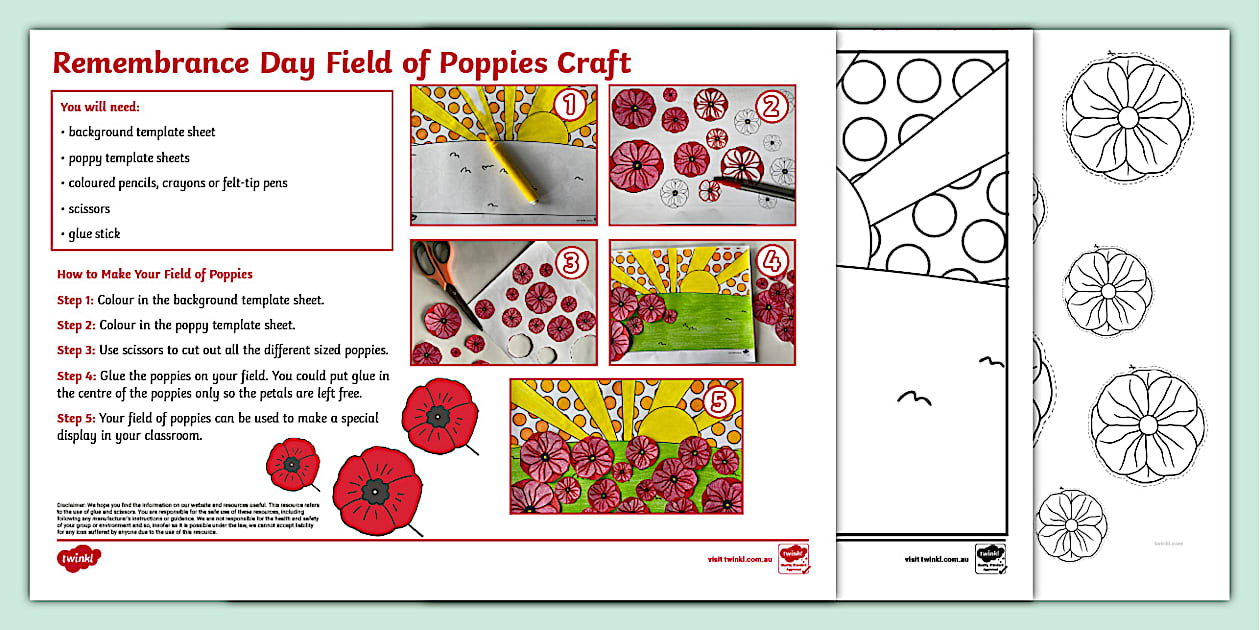 Field of Poppies Craft (Hecho por educadores) - Twinkl