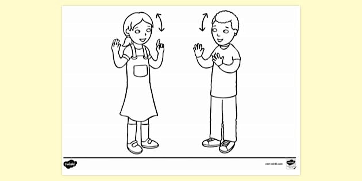 Children Playing Appropriately Eyes Open Colouring Sheet