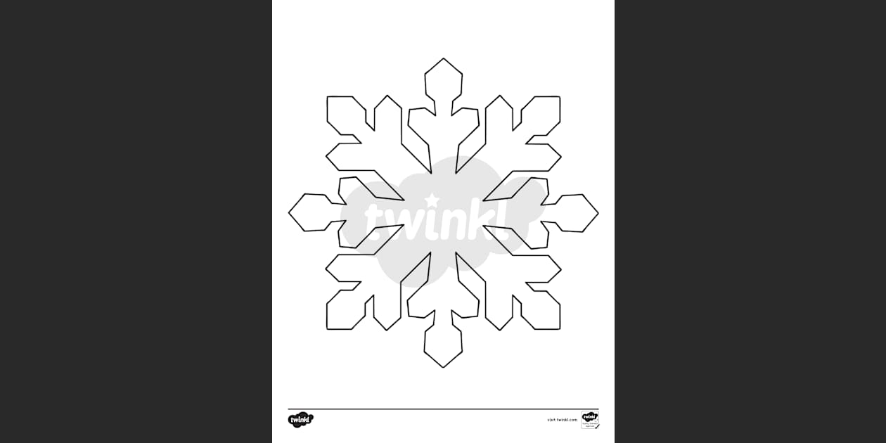 snowflake outline printable