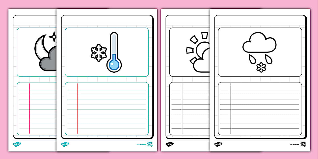 Weather Writing Frames (teacher made) - Twinkl