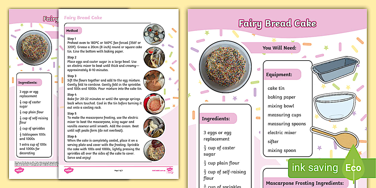 Fairy Bread Cake丨November Events丨Twinkl Resources