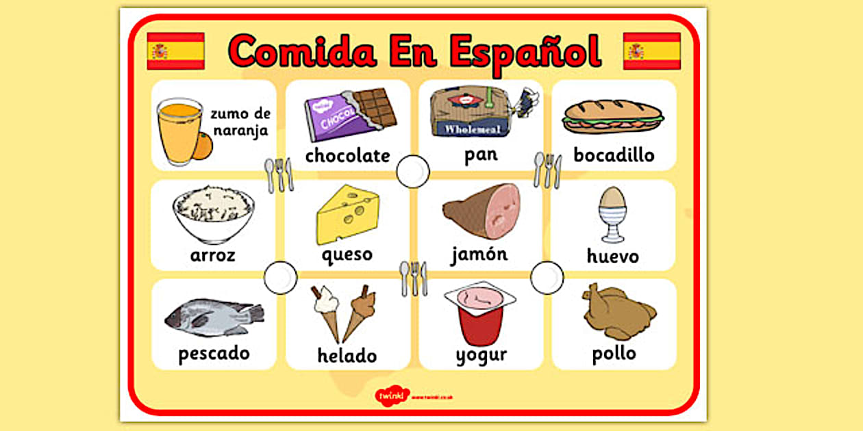 Spanish Food Display Poster - Twinkl