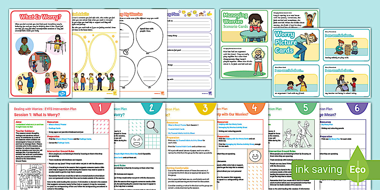 Dealing with Worries EYFS SEMH Intervention Pack - Twinkl