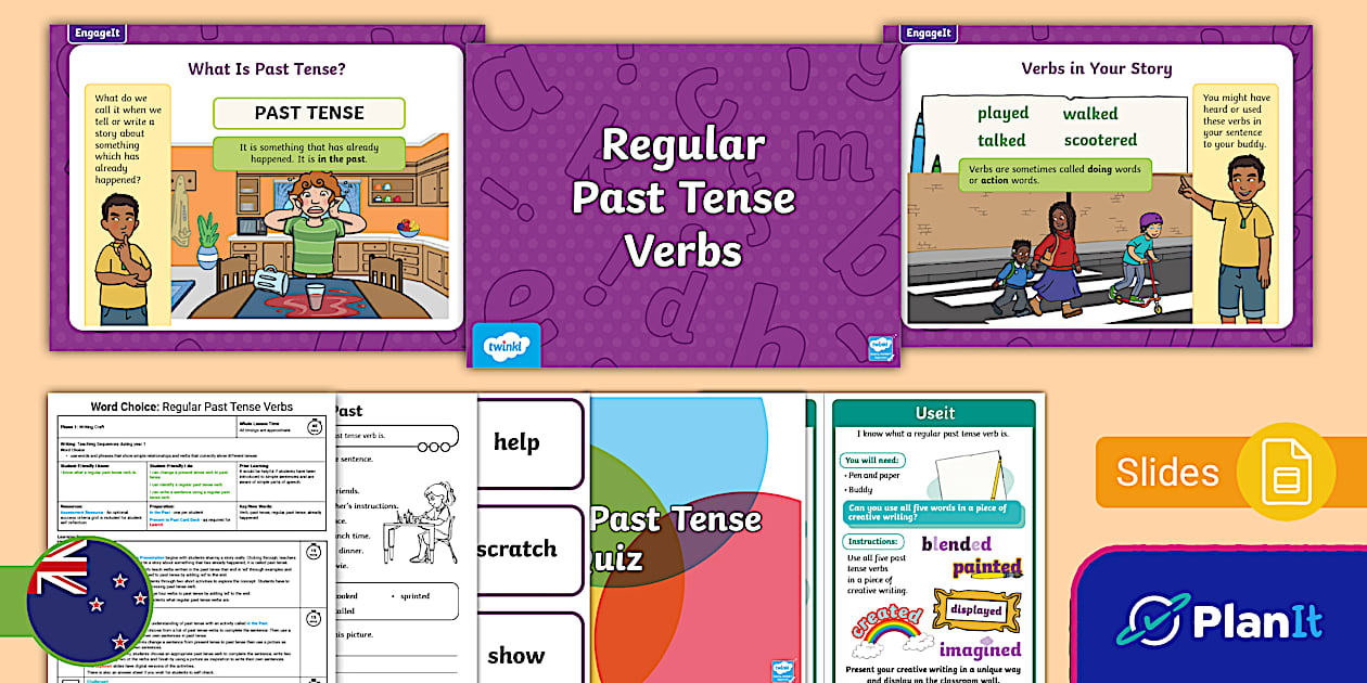 During Year One Writing: Word Choice Regular Past Tense Verbs