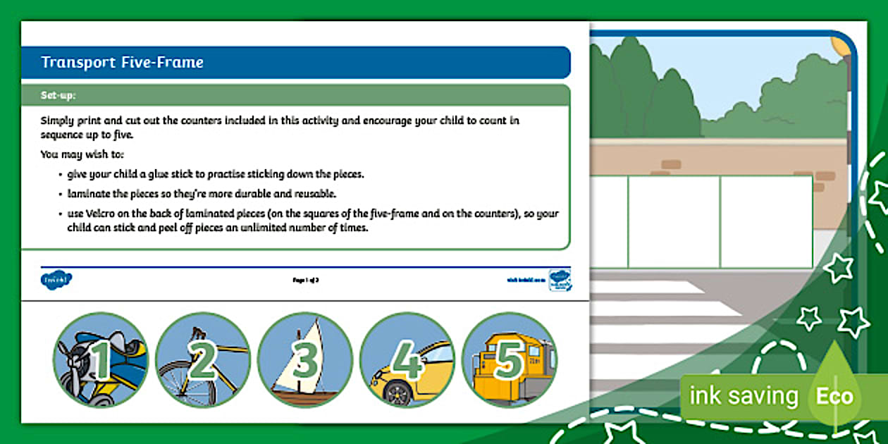 👉 Transport 5 Frame (teacher made) - Twinkl