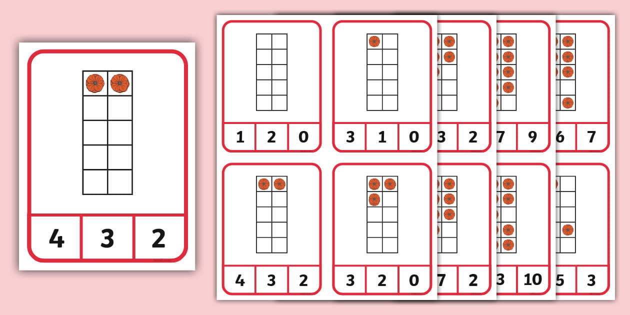 👉 Remembrance Day Poppy Peg Counting Activity | Twinkl | Kindergarten