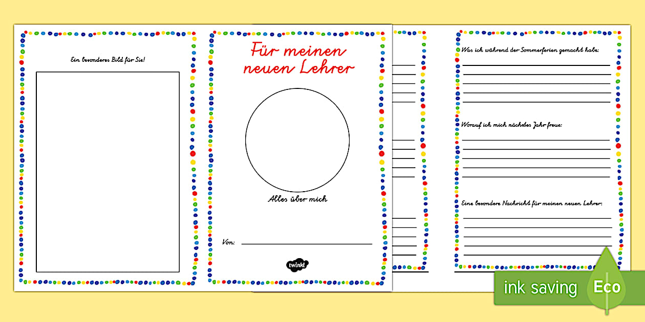 Für meinen neuen Lehrer Mini Buch (teacher made) - Twinkl