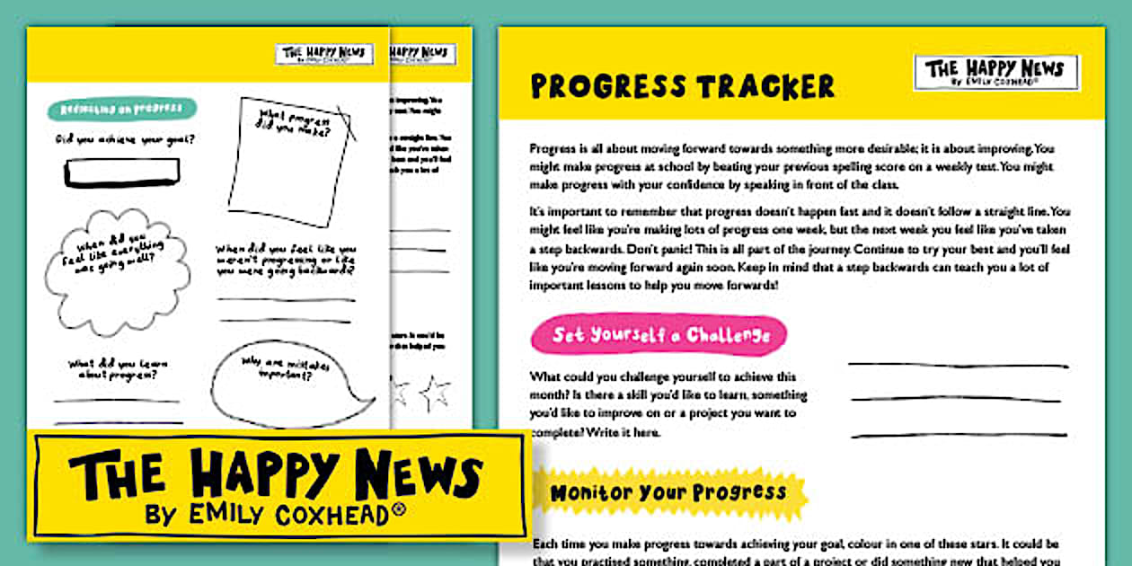 FREE! - The Happy Newspaper: Progress Tracker (teacher made)