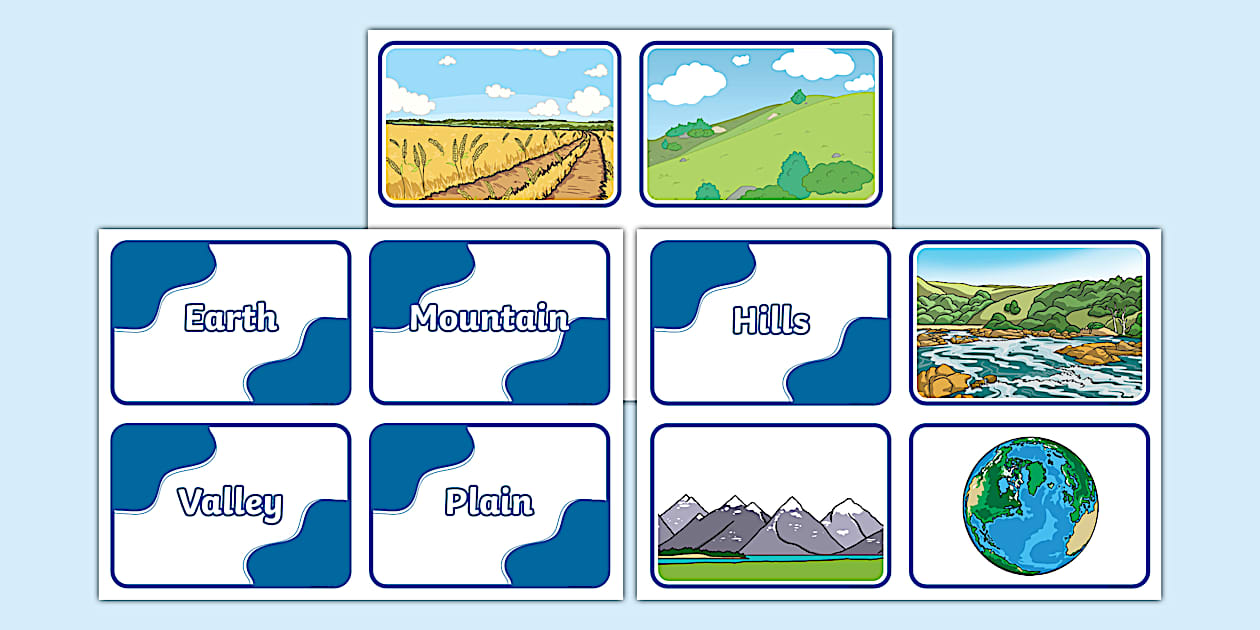 Land Matching Cards (teacher made) - Twinkl