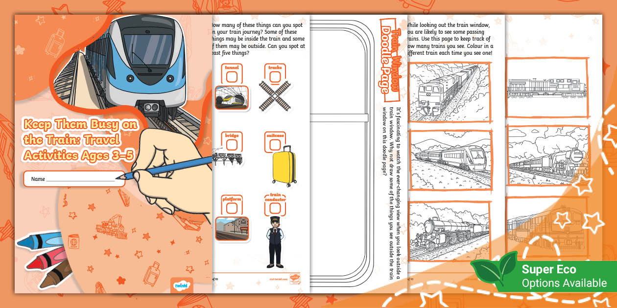 Keep Them Busy on the Train: Travel Activities Ages 3–5