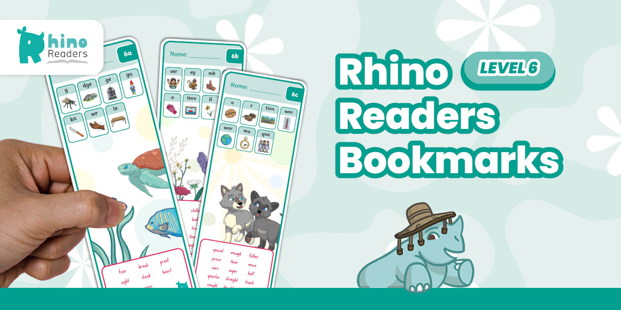 Rhino Readers Level 6 Bookmarks | Twinkl