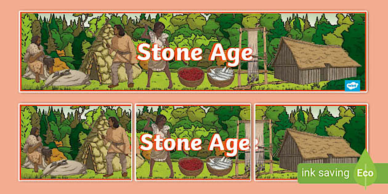 The Stone Age Banner - Display resource (teacher made)