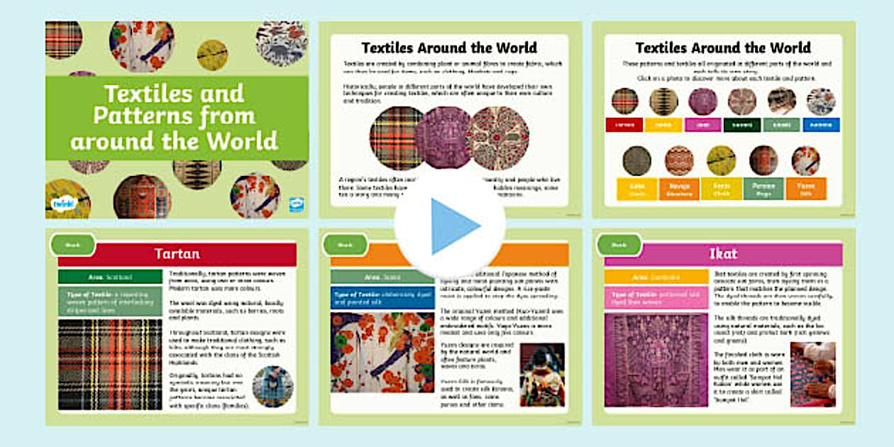 Textiles and Patterns from around the World PowerPoint - KS2
