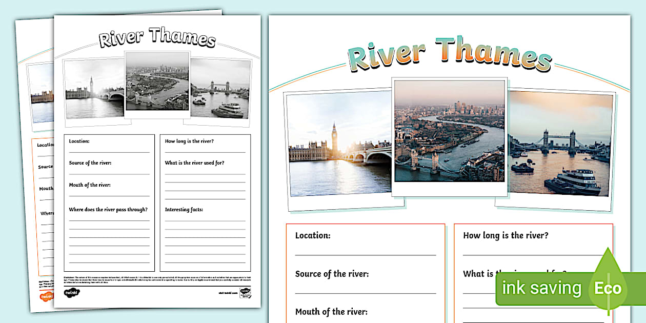 River Thames Fact File Template (teacher made) - Twinkl