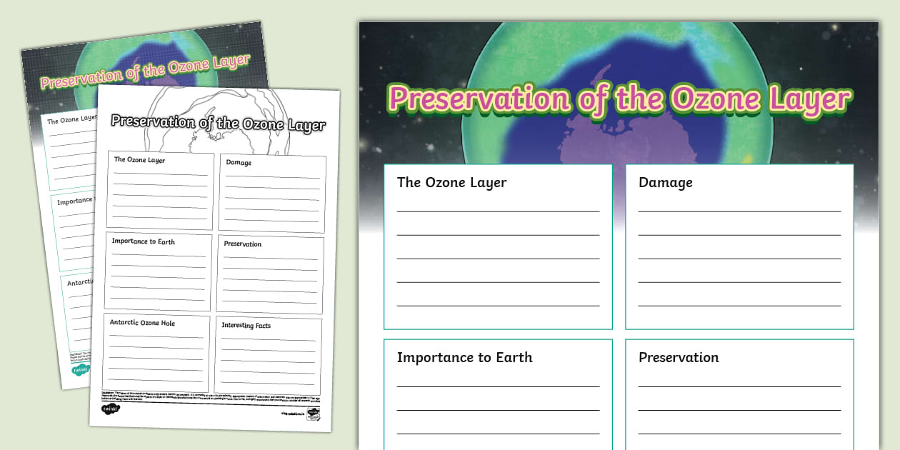 Preservation of the Ozone Layer Fact File (teacher made)