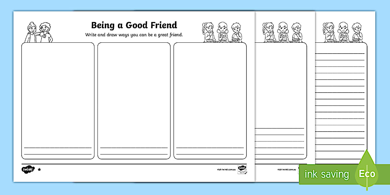 Are You Okay? Being a Good Friend Writing Template - Twinkl