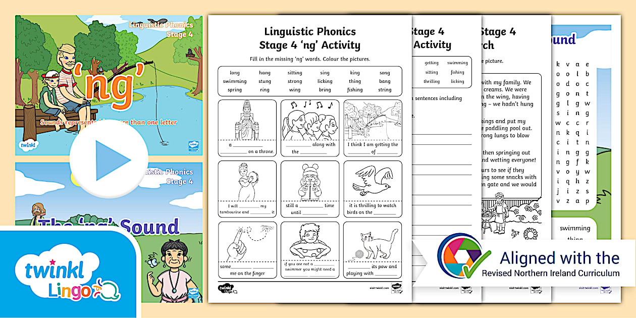 Northern Ireland Linguistic Phonics Stage 4 'ng' Pack