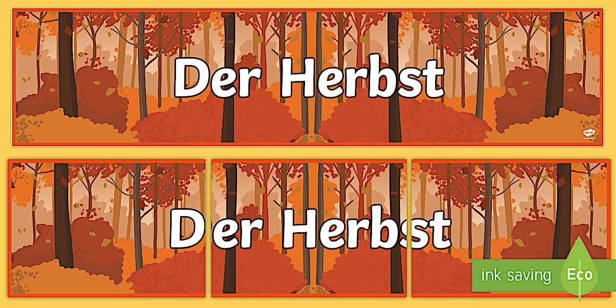 Autumn Topic Banner German (teacher made) - Twinkl