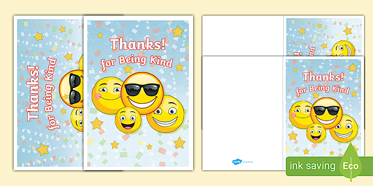 Thanks for Being Kind Greetings Card (teacher made) - Twinkl