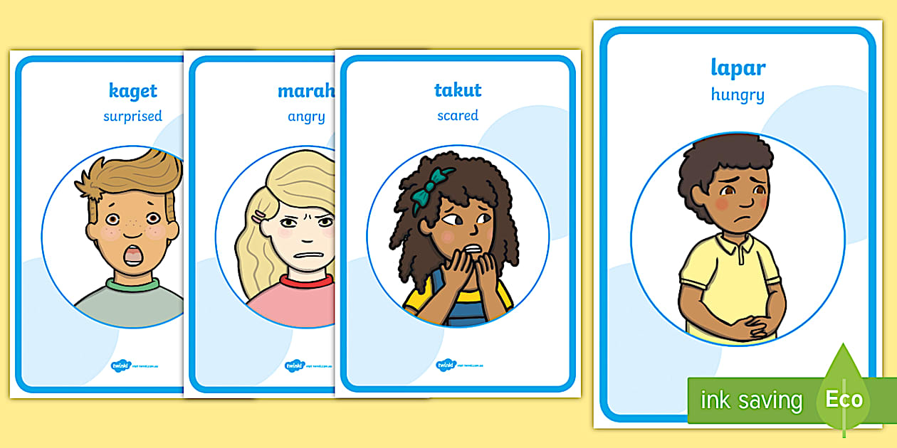 TAS Indonesian English Feelings and Emotions Display Posters