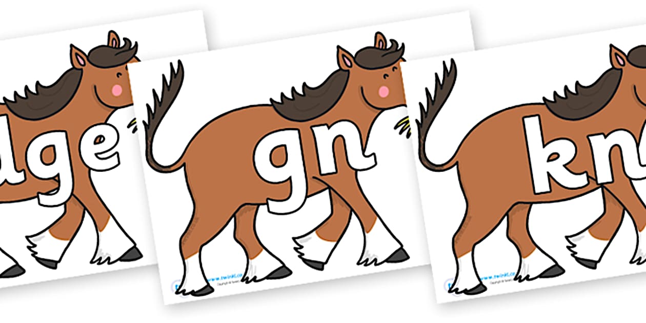 Silent Letters on Hullabaloo Carthorse to Support Teaching on Farmyard