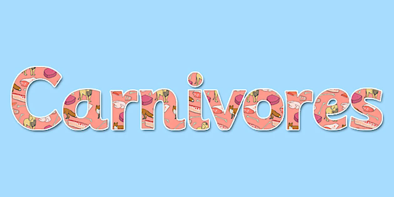 Editable Carnivores Display Lettering (teacher made)