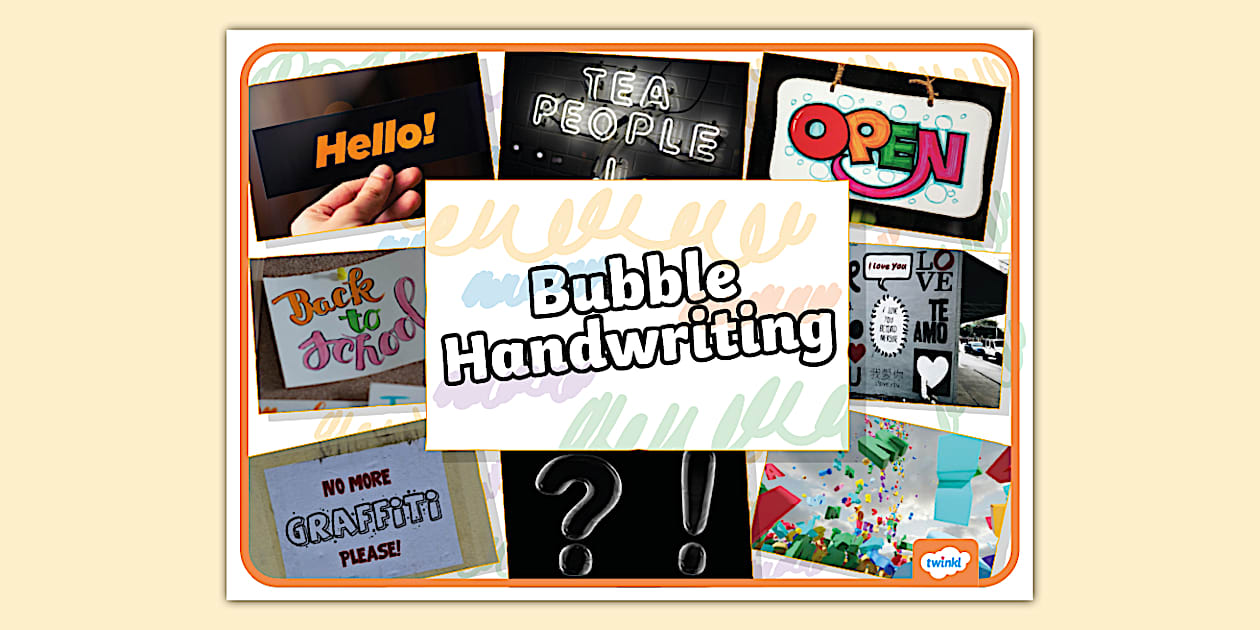 Bubble Handwriting Photo Display Poster (teacher made)