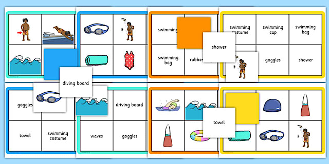 Swimming Pool Lotto Game - Twinkl