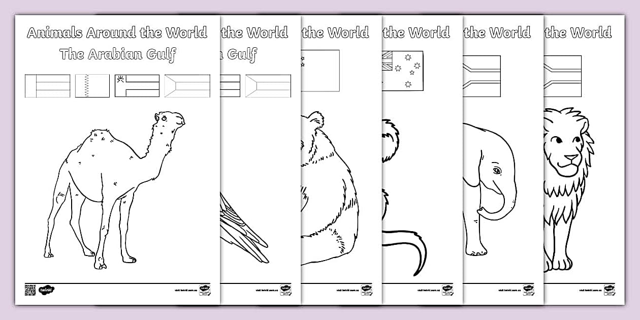 Animal Unit - Animals Around the World Coloring Sheet