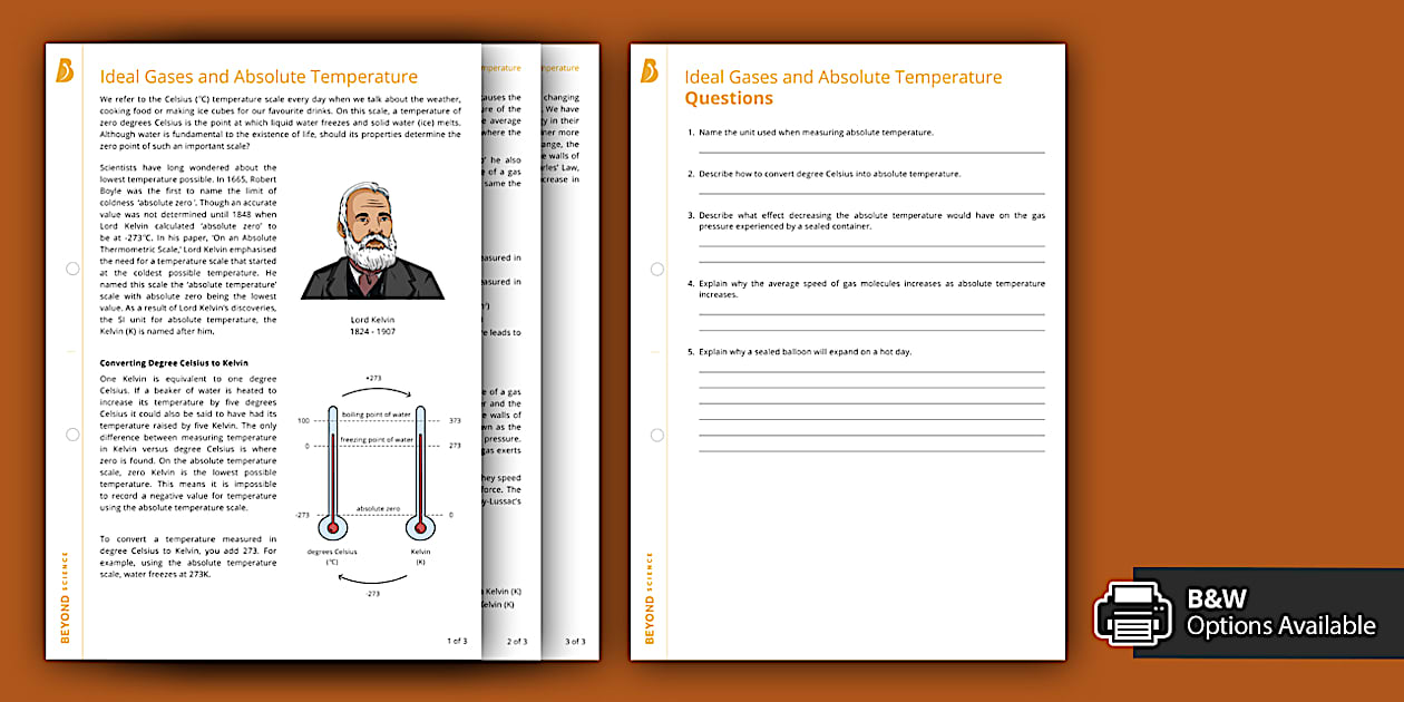Ideal Gases and Absolute Temperature Reading Comprehension