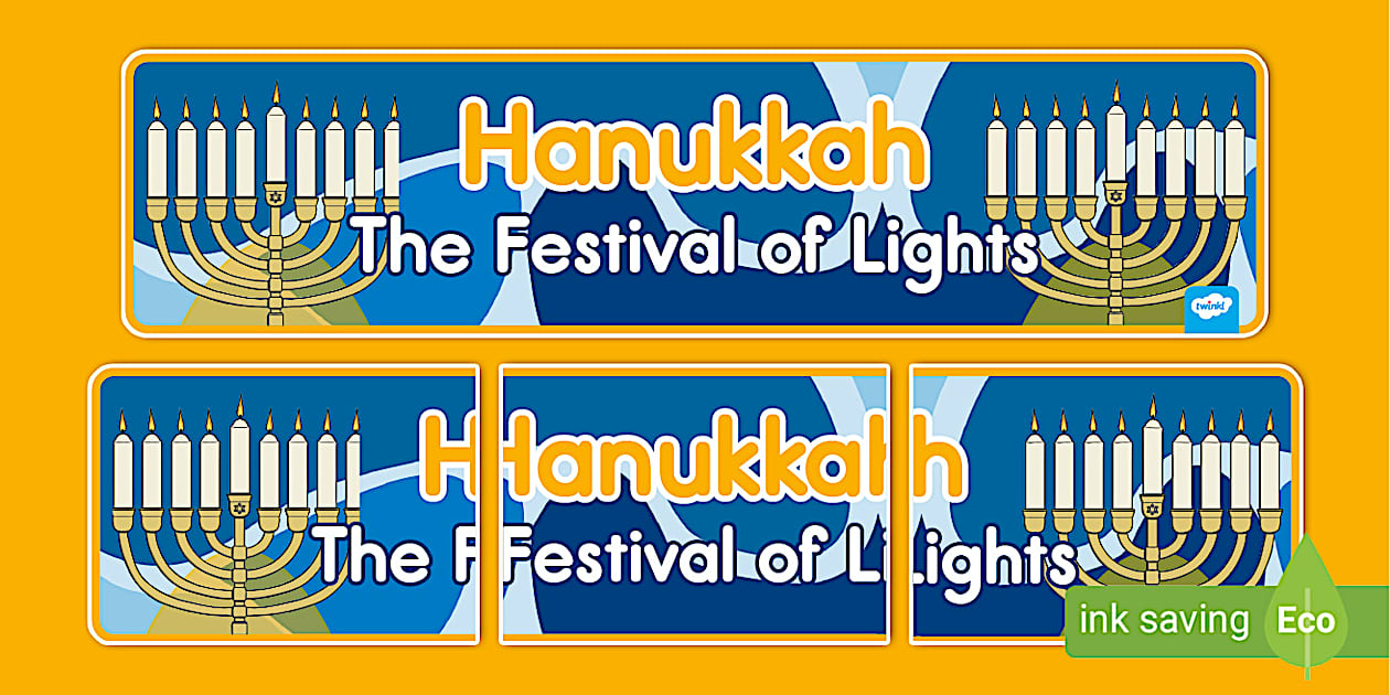 Hanukkah Display Banner - Grades K-3 (teacher made) - Twinkl