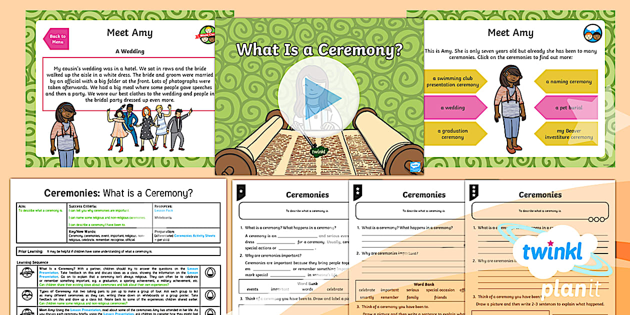 RE: Ceremonies: What Is a Ceremony? Year 2 Lesson 1 - Twinkl