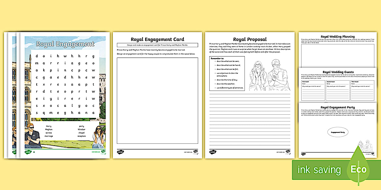 KS2 Royal Engagement Worksheet / Worksheets (teacher made)
