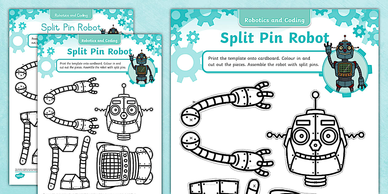 Robotics and Coding - Split Pin Robot Puppet - Twinkl Robotics and Coding - Split Pin Robot Puppet - Twinkl