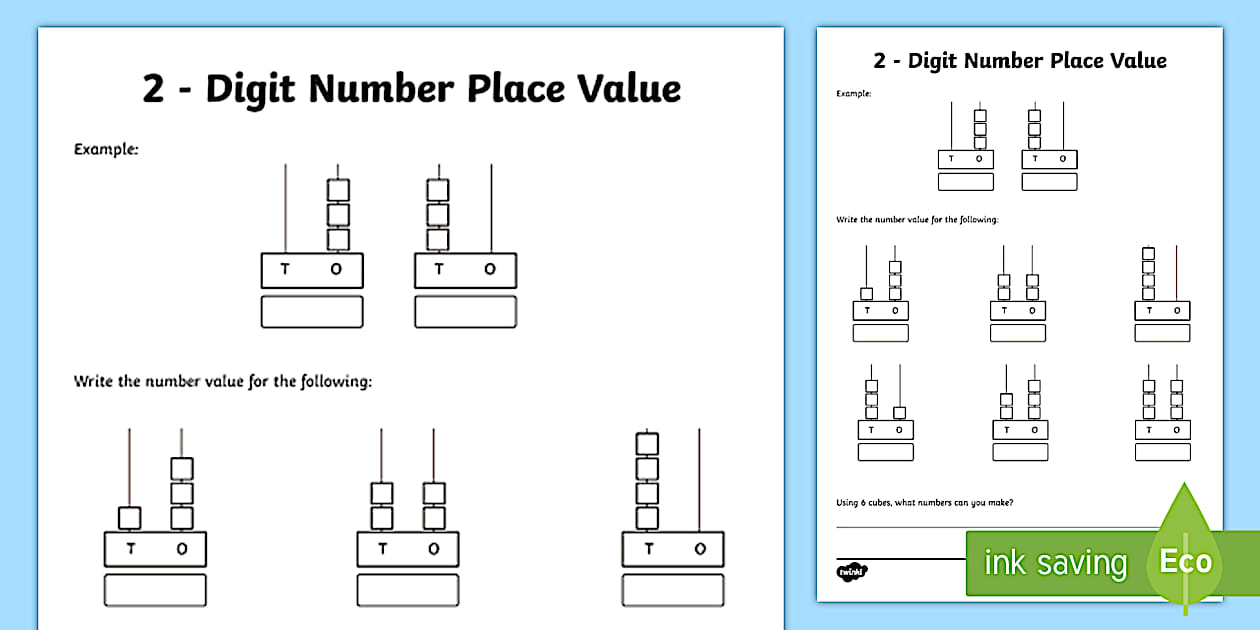 Deeper Learning Task Place Value 2 Digit Numbers Worksheet / Worksheet