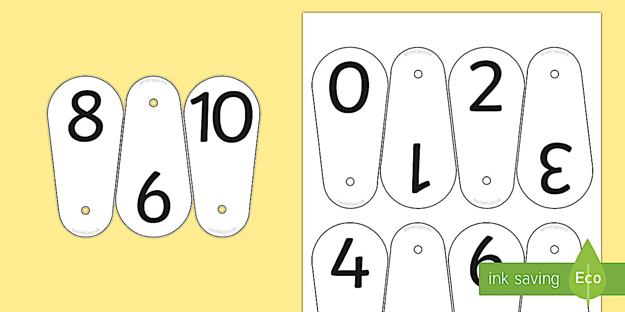 Editable Number Fans 0-10 (teacher made) - Twinkl