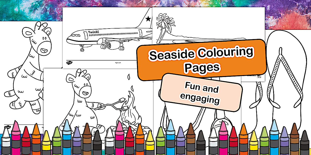 Seaside Colouring Pages