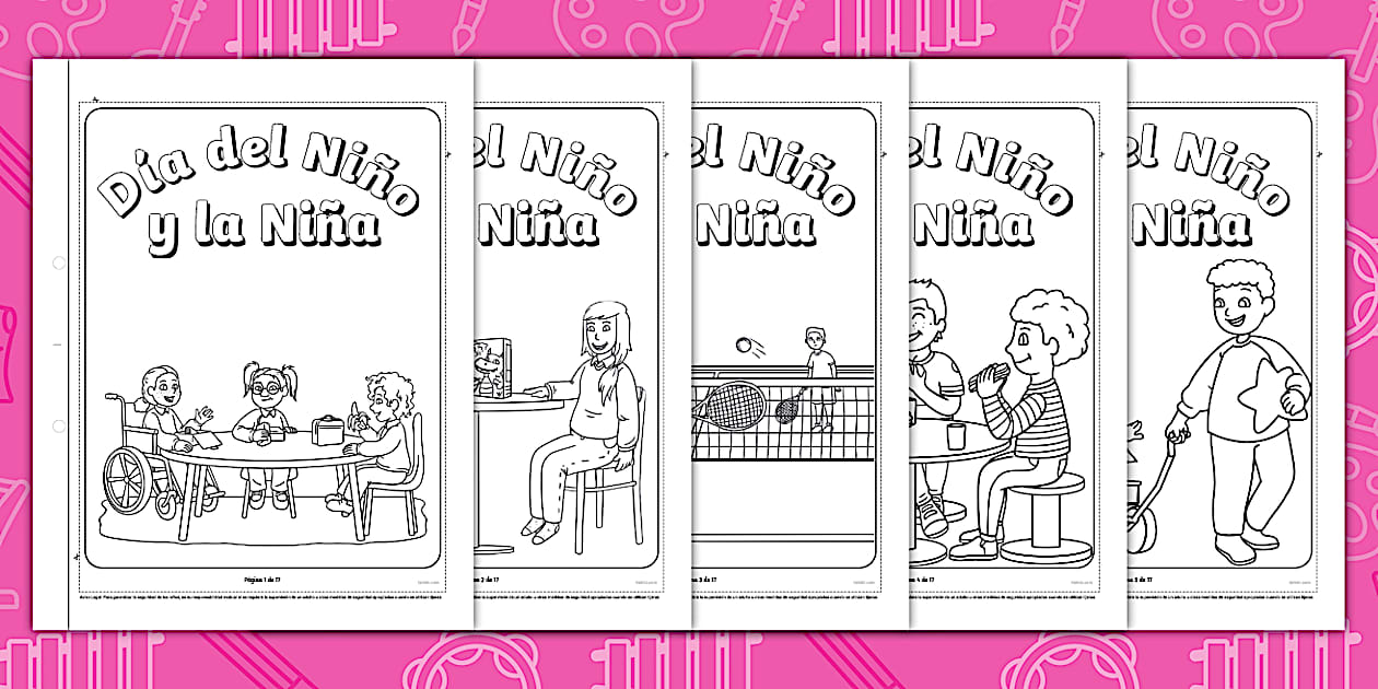 Hojas de colorear: Día del Niño y la Niña