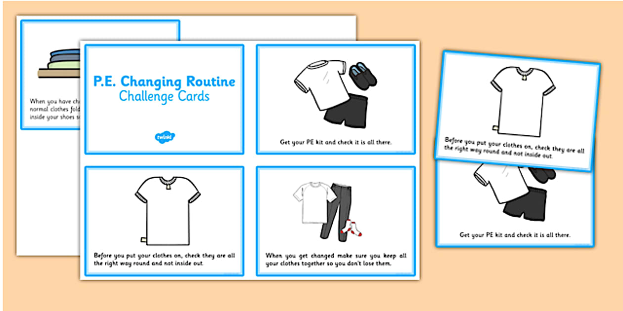 Editable PE Changing Prompt Cards (teacher made) - Twinkl