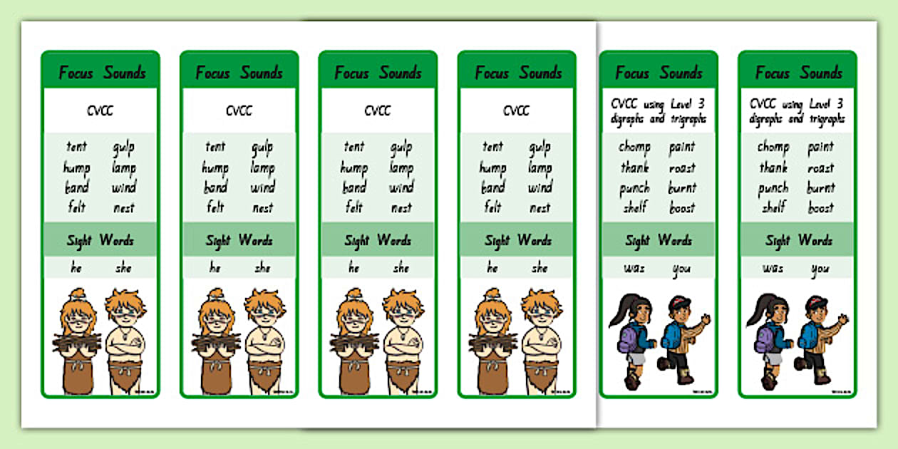 Twinkl Phonics NZ - Level 4 Spelling Words Bookmarks