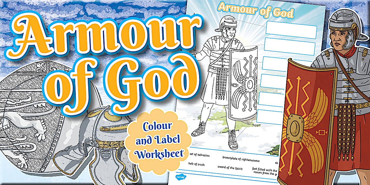 Armour of God Colour and Label Worksheet